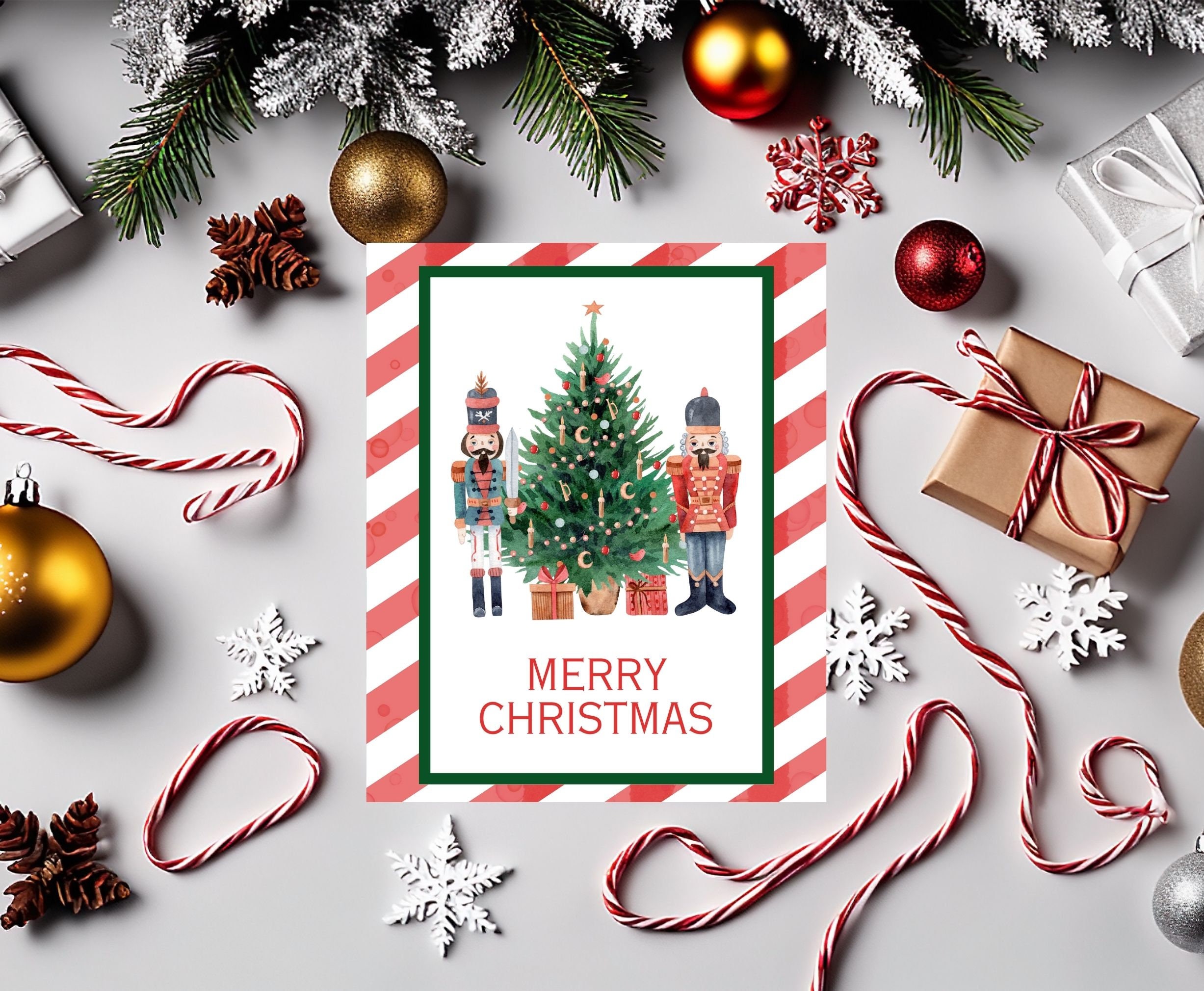 Nutcracker Christmas Card, Printable Nutcracker Card, Printable ...