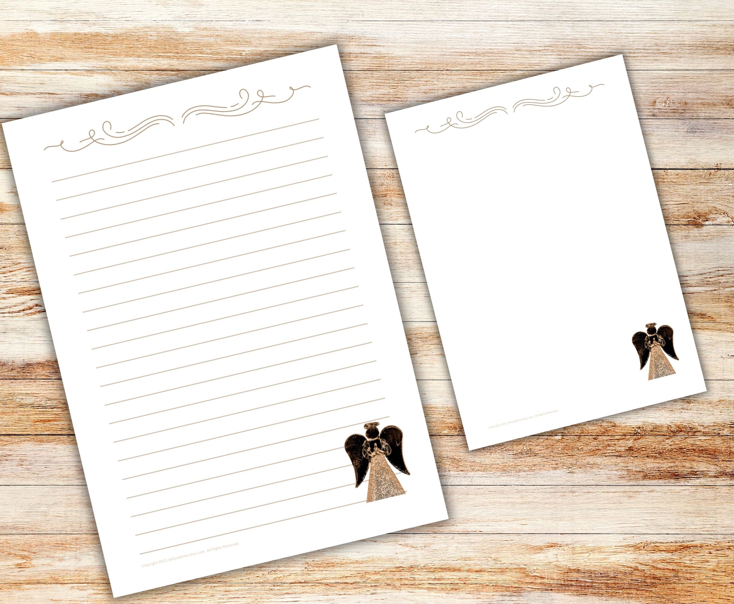 Angels PRINTABLE Stationery Writing Paper Stationary Letter Writing ...