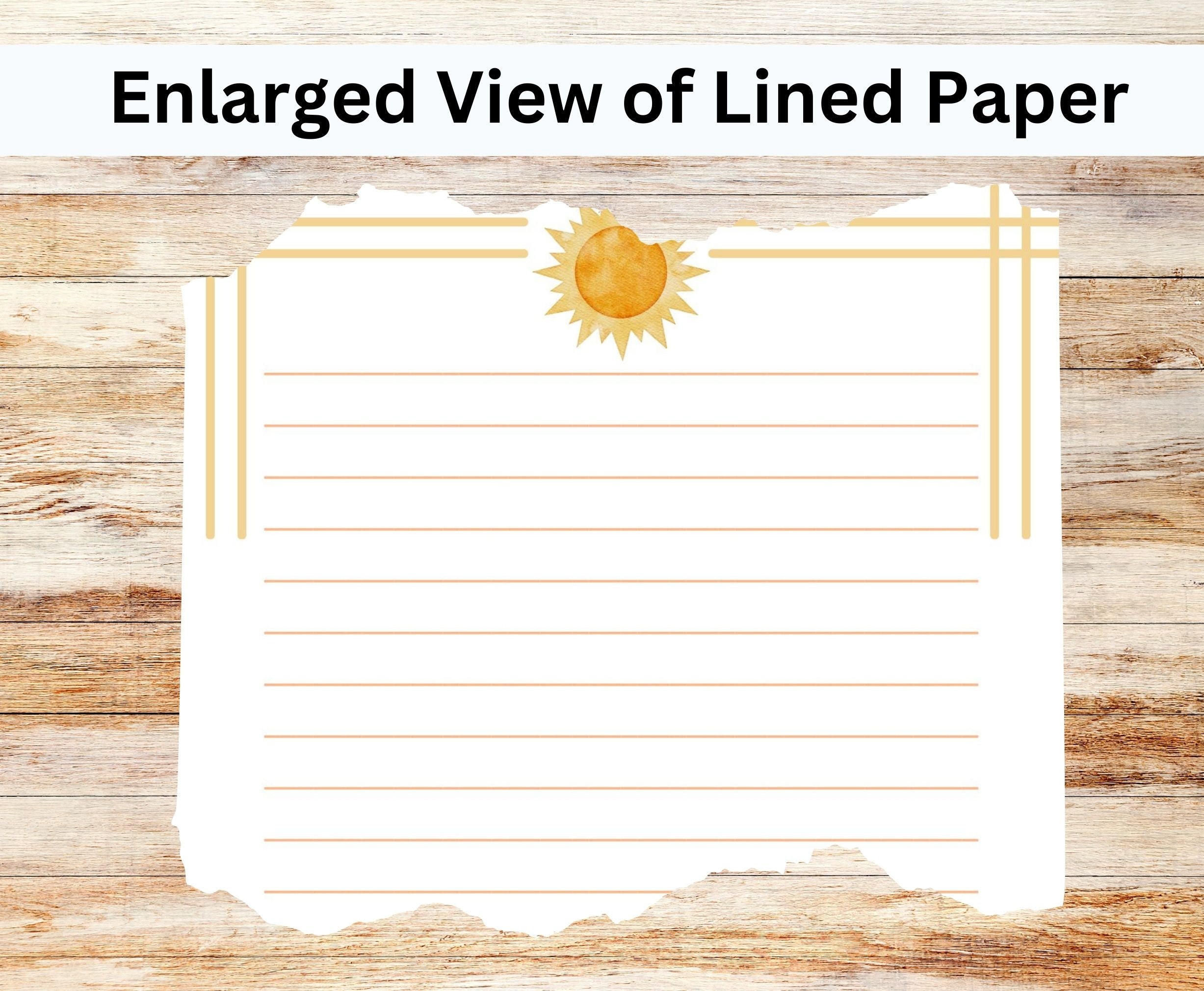 Sunshine Printable Stationary Set With Envelope, Writing Paper, US ...