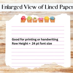 Ice Cream PRINTABLE Stationery Writing Paper Stationary Letter Writing ...