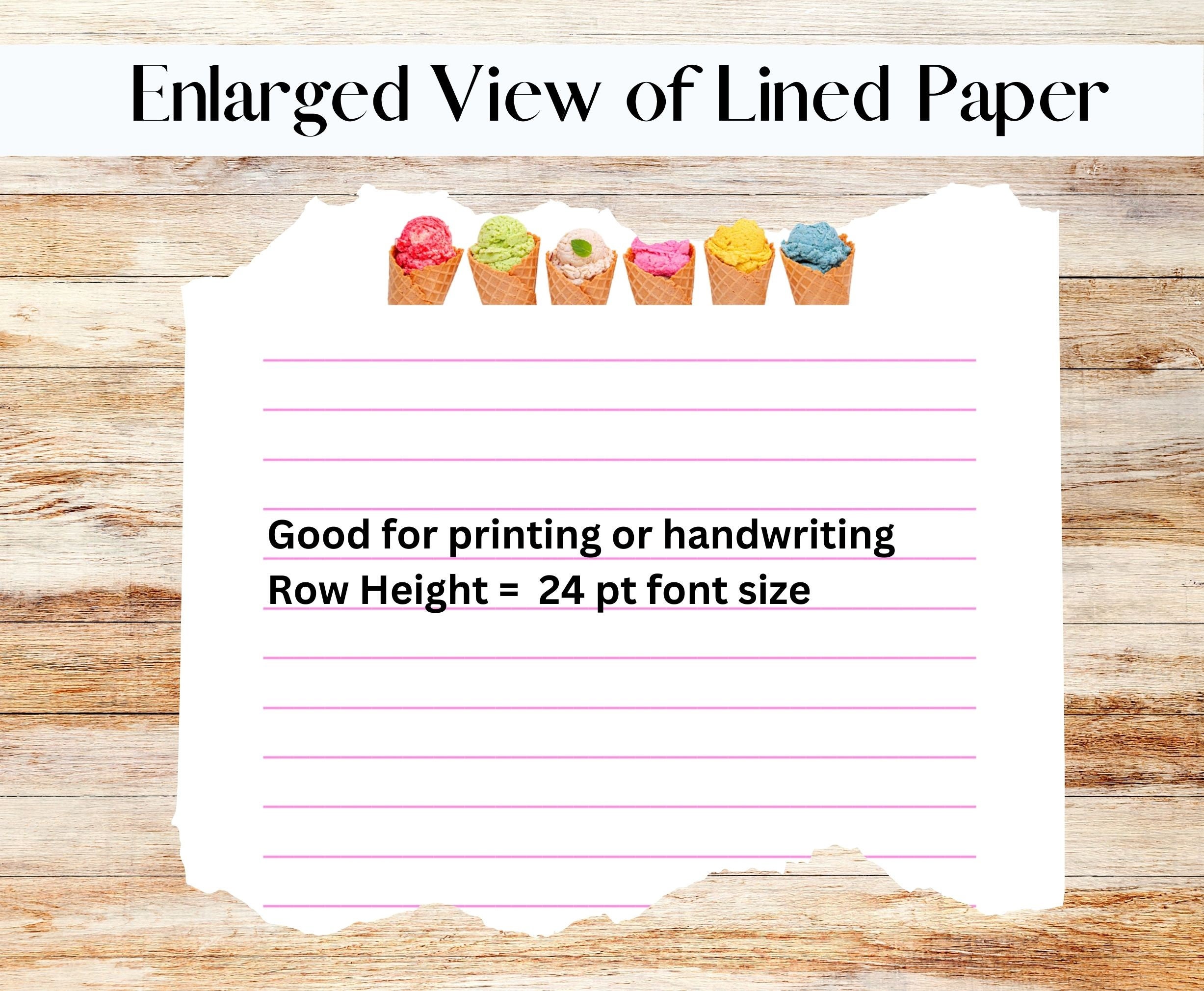 Ice Cream PRINTABLE Stationery Writing Paper Stationary Letter Writing ...