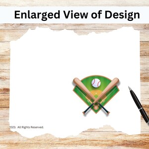 Baseball Printable Stationary Set With Envelope, Writing Paper, US ...