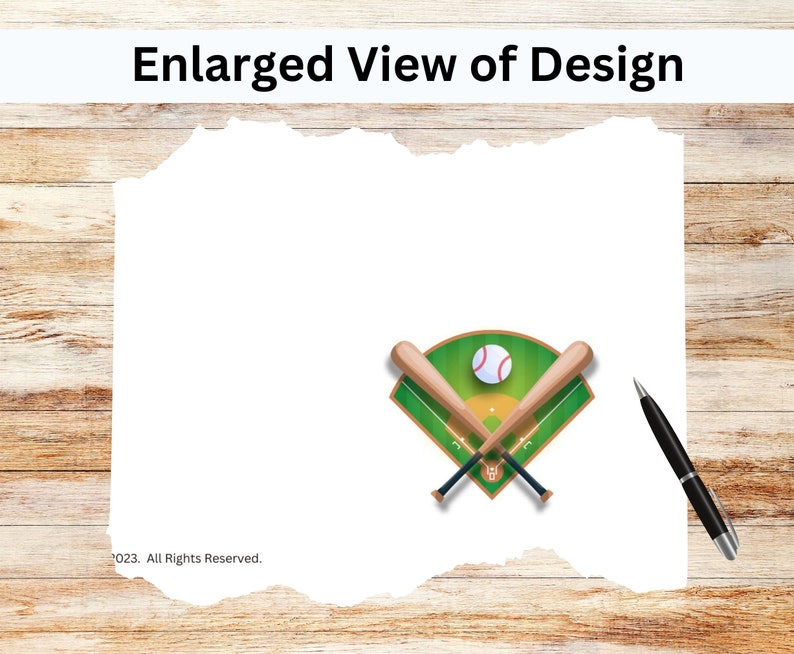 Baseball Printable Stationary Set With Envelope, Writing Paper, US ...