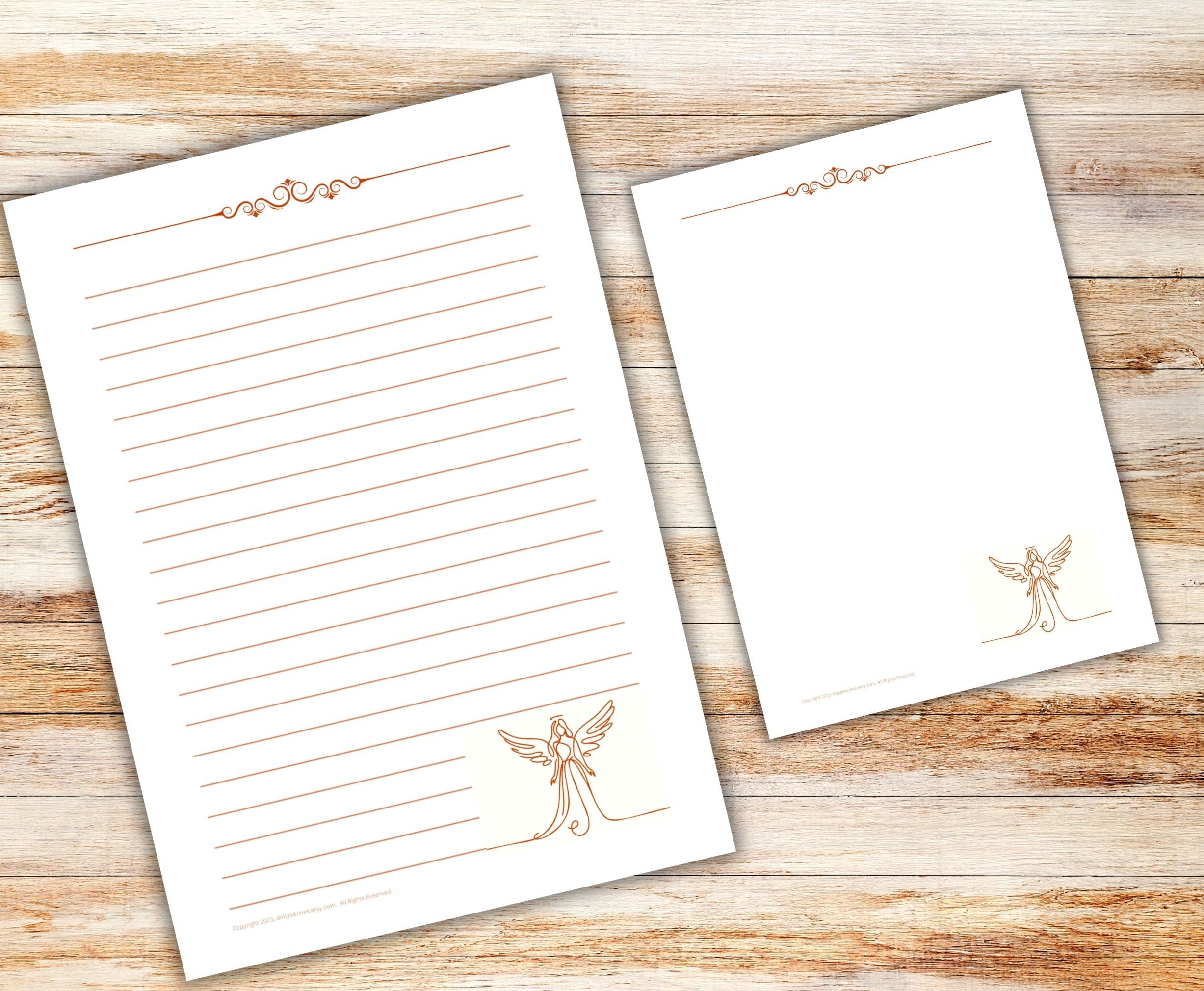 Angels PRINTABLE Stationery Writing Paper Stationary Letter Writing ...