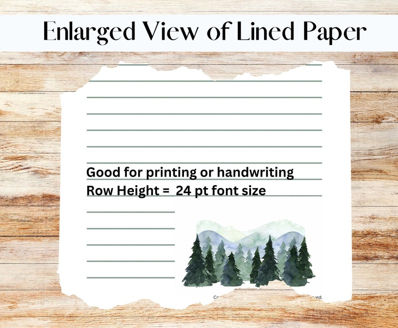 Forest Printable Stationary Set With Envelope, Writing Paper, US Letter ...