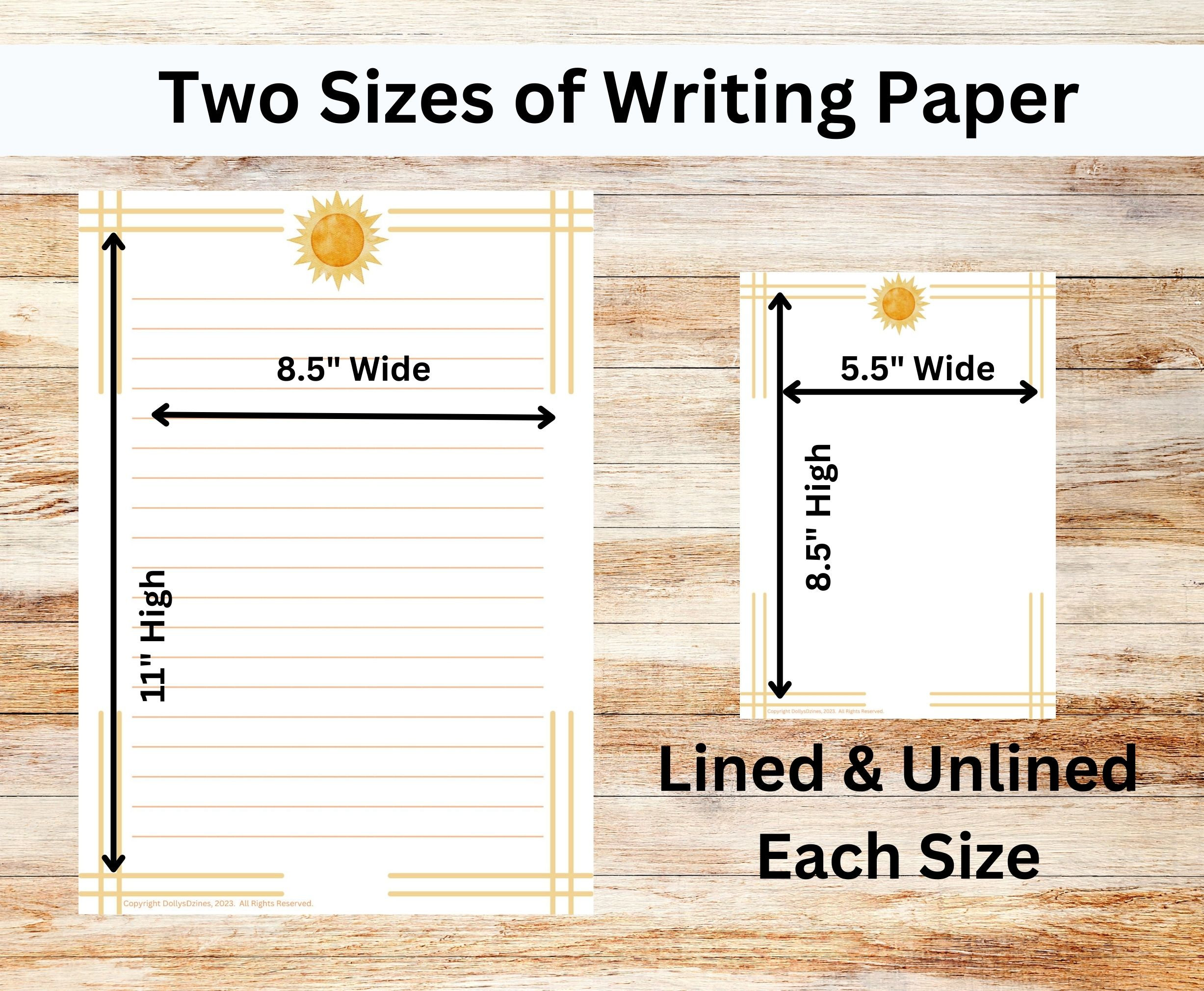 Sunshine Printable Stationary Set With Envelope, Writing Paper, US ...