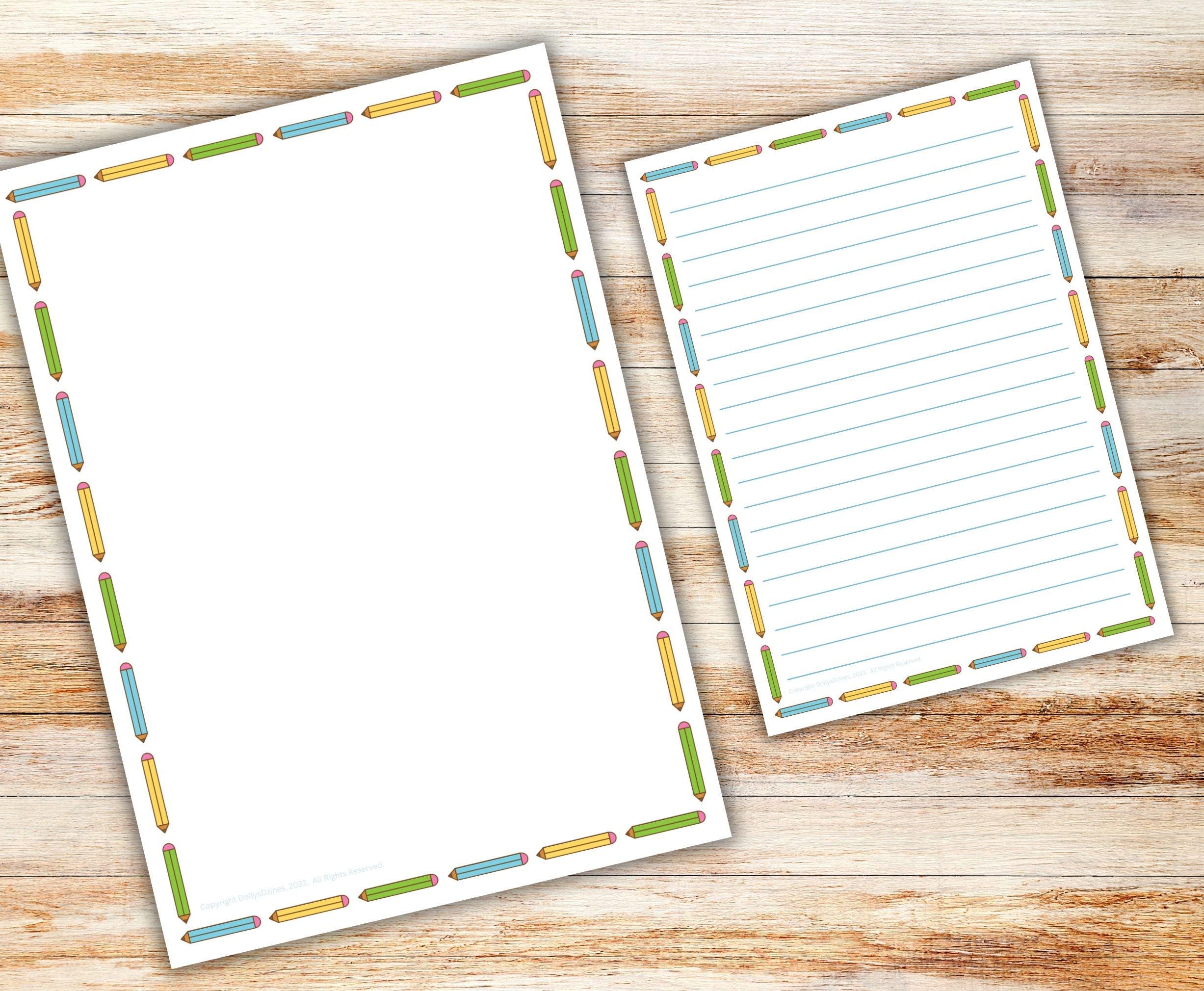 Back to School PRINTABLE Stationery Writing Paper Stationary Letter ...