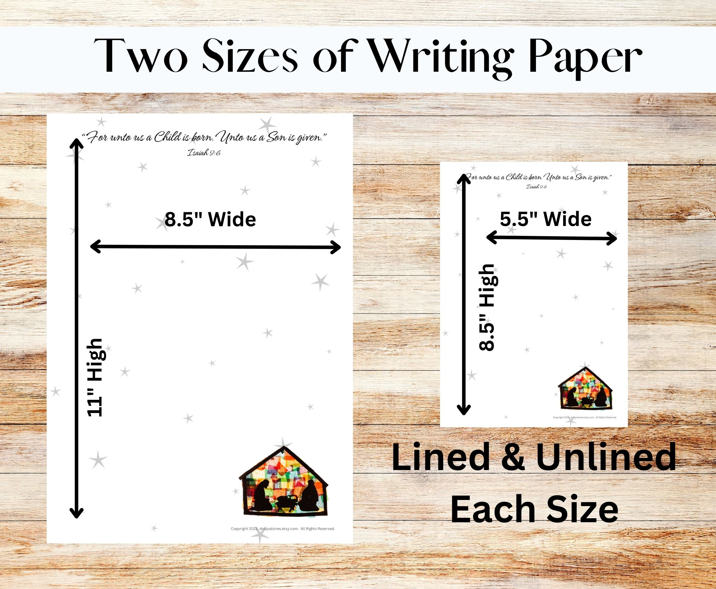 Nativity Stationary, Nativity Stationery Printable, Christmas ...