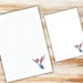 Hummingbird PRINTABLE Stationery With Envelope, Writing Paper, US ...