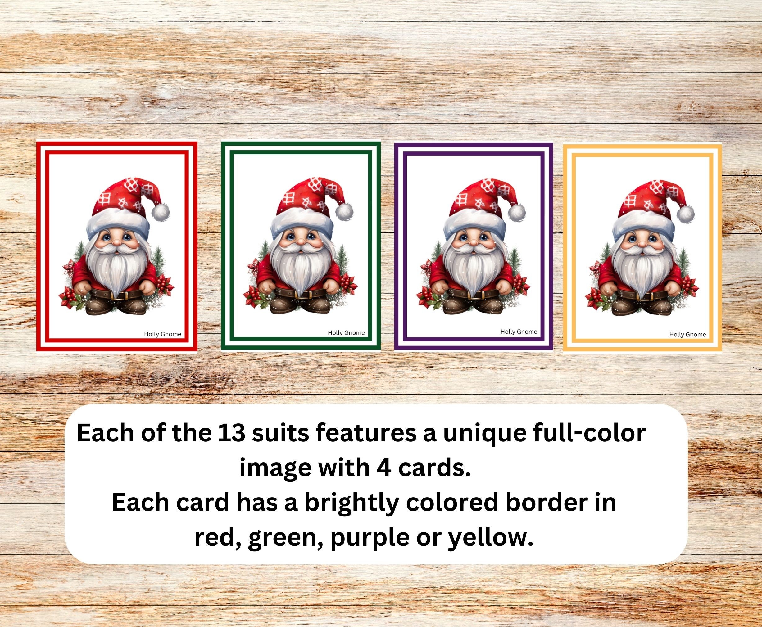 Christmas Card Deck, Printable Christmas Card Deck, Christmas Games ...