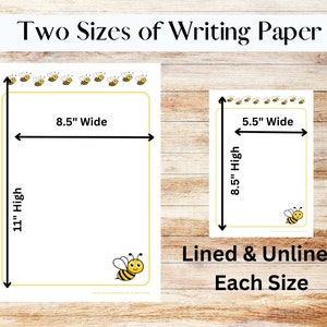 Bees PRINTABLE Stationary Set With Envelope Printable Stationary Paper ...