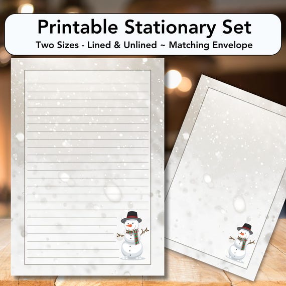 Winter Themed Writing Paper