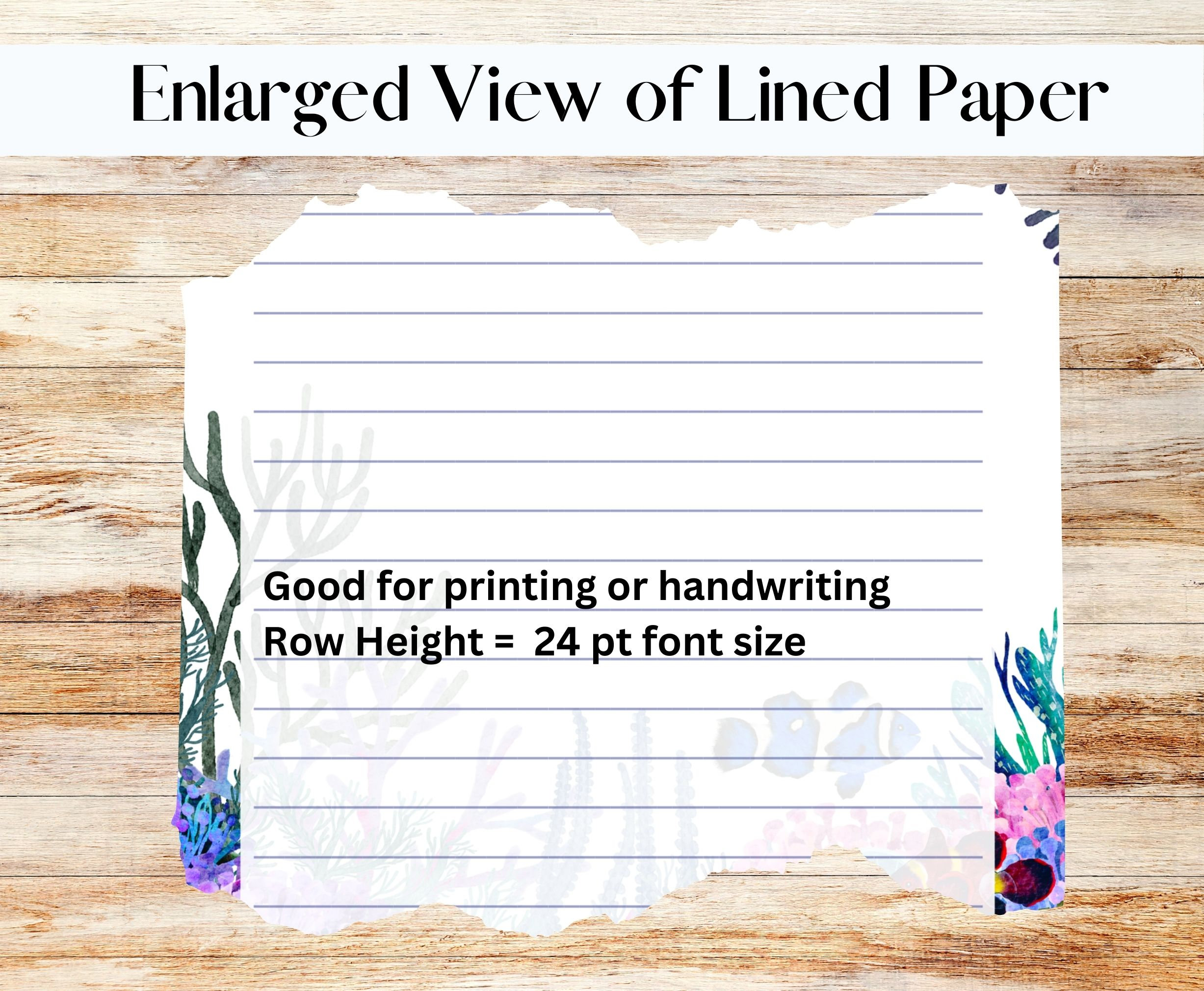 Aquarium PRINTABLE Stationary Set With Envelope Printable Stationary ...