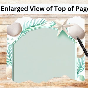 Seashell Printable Stationary Set With Envelope, Writing Paper, US ...