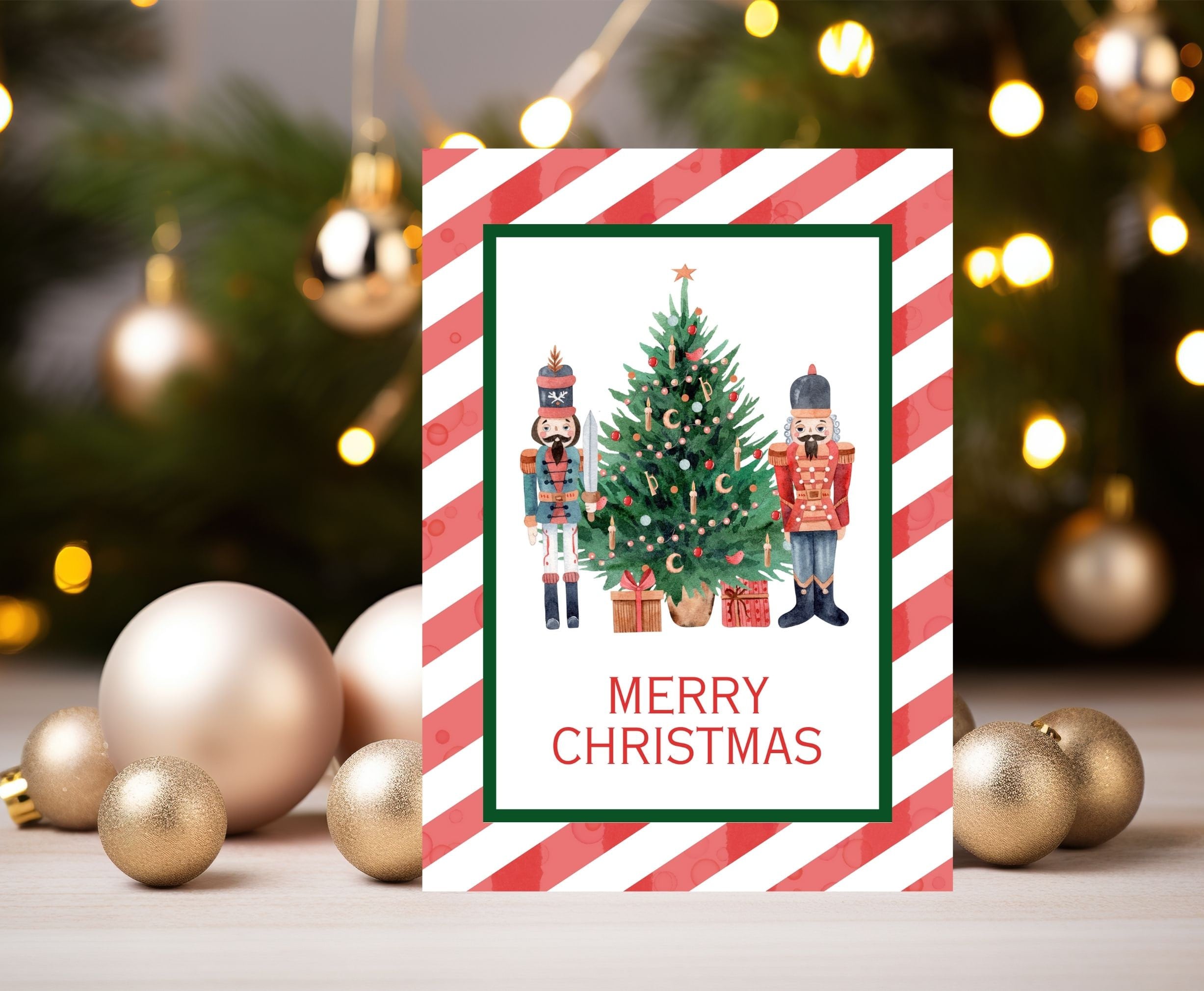 Nutcracker Christmas Card, Printable Nutcracker Card, Printable ...