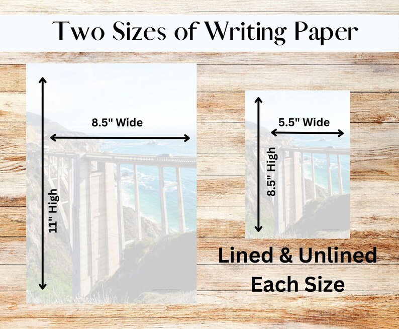 Big Sur PRINTABLE Stationery Writing Paper Stationary Letter Lined ...