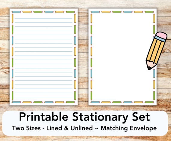 Printable Paper Stationary Set PRINTABLE STATIONERY 5 Gorgeous,
