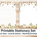 Autumn PRINTABLE Stationery Writing Paper Stationary Letter Lined ...