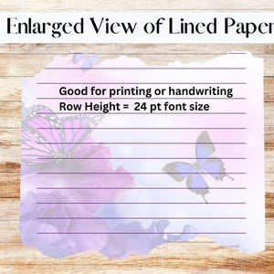 Purple Butterfly PRINTABLE Stationery Writing Paper Stationary Letter ...