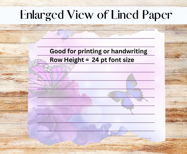 Purple Butterfly PRINTABLE Stationery Writing Paper Stationary Letter ...