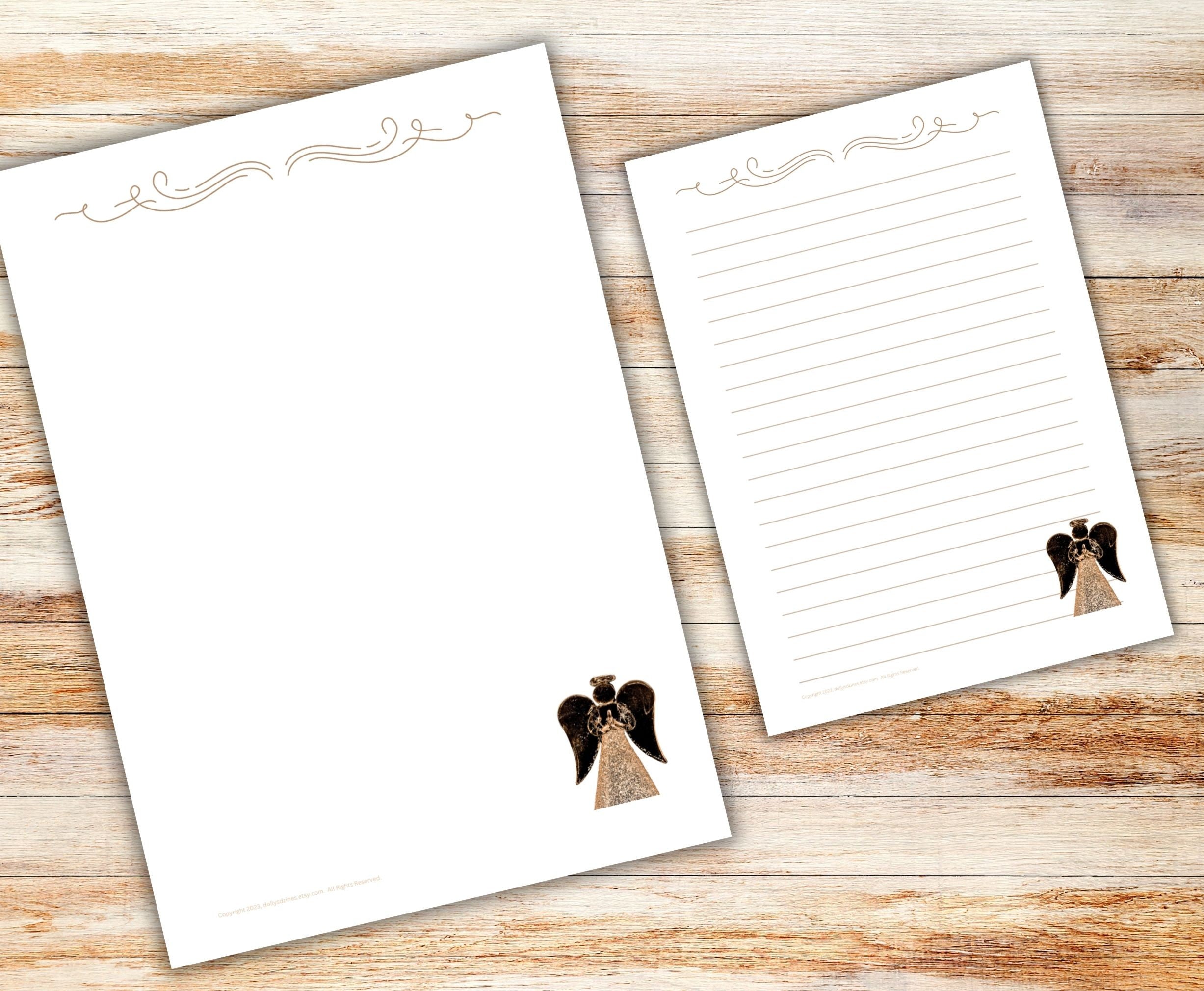 Angels PRINTABLE Stationery Writing Paper Stationary Letter Writing ...