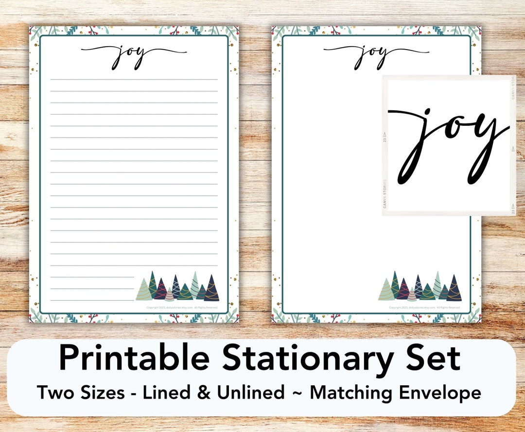 Joy Stationery, Joy Printable Stationery, Stationary Printable, Letter ...