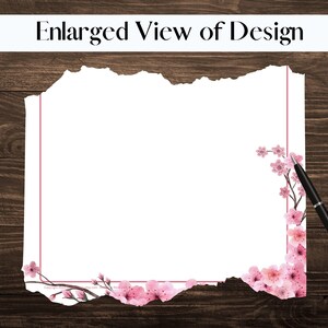 Cherry Blossom Printable Stationary Set | Matching Envelope | Writing ...
