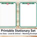Holly Christmas Stationery, Printable Christmas Stationery, Christmas ...