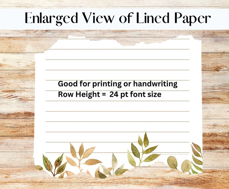 Autumn PRINTABLE Stationery Writing Paper Stationary Letter Lined ...