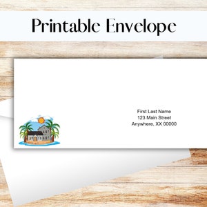 Beach House PRINTABLE Stationery Writing Paper Stationary Letter ...