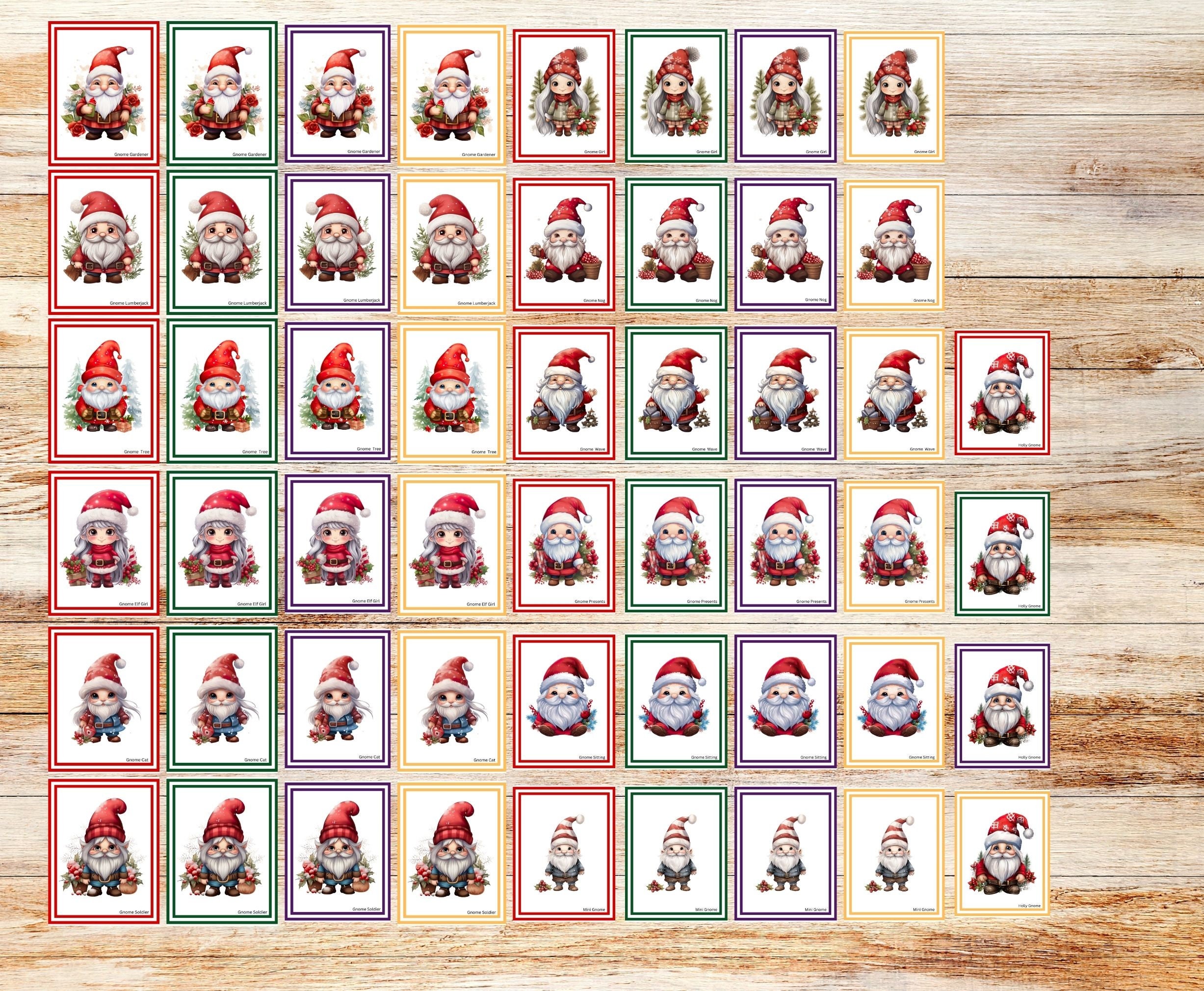 Christmas Card Deck, Printable Christmas Card Deck, Christmas Games ...