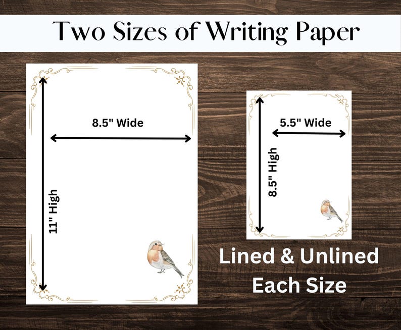 Robin PRINTABLE Stationery Writing Paper Stationary Letter Lined ...