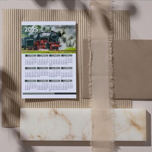 Steam Train PRINTABLE Wall Calendar Set Monthly Desk Calendar Year ...