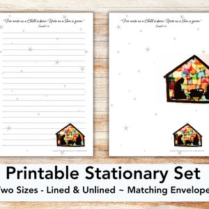 Nativity Stationary, Nativity Stationery Printable, Christmas ...