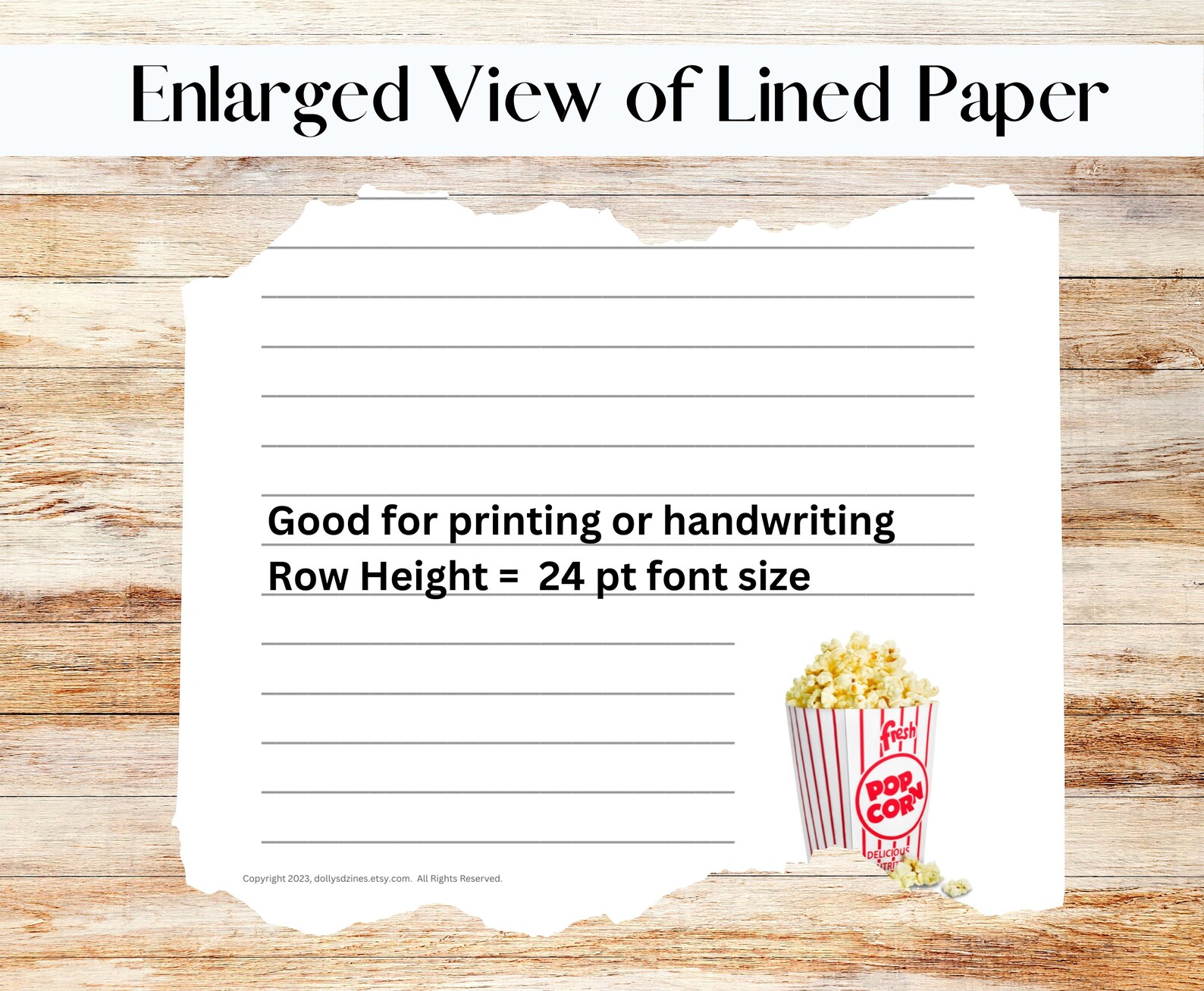 Popcorn PRINTABLE Stationary Set With Envelope Printable Stationary ...