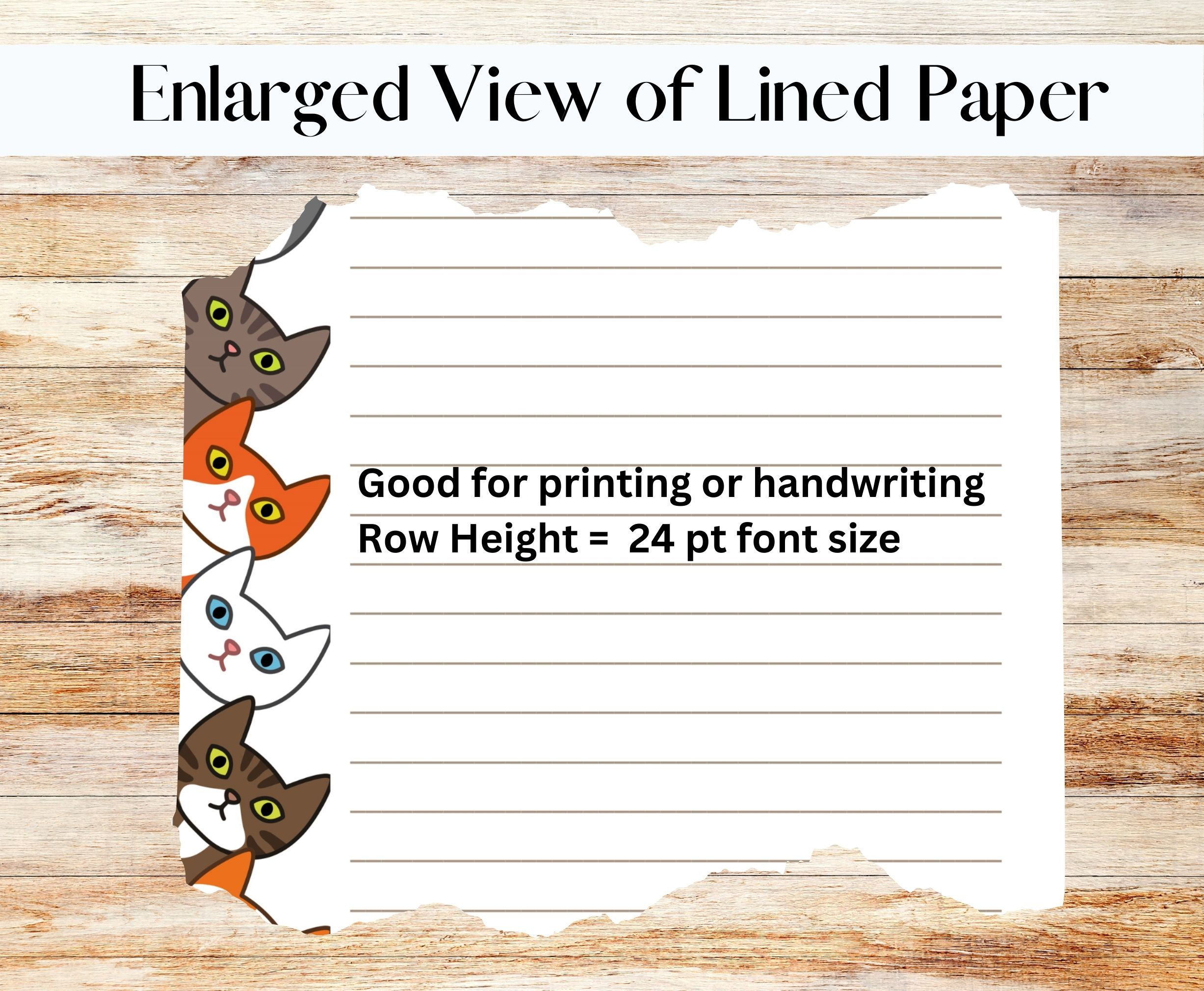 Cats PRINTABLE Stationary Set With Envelope Printable Stationary Paper ...