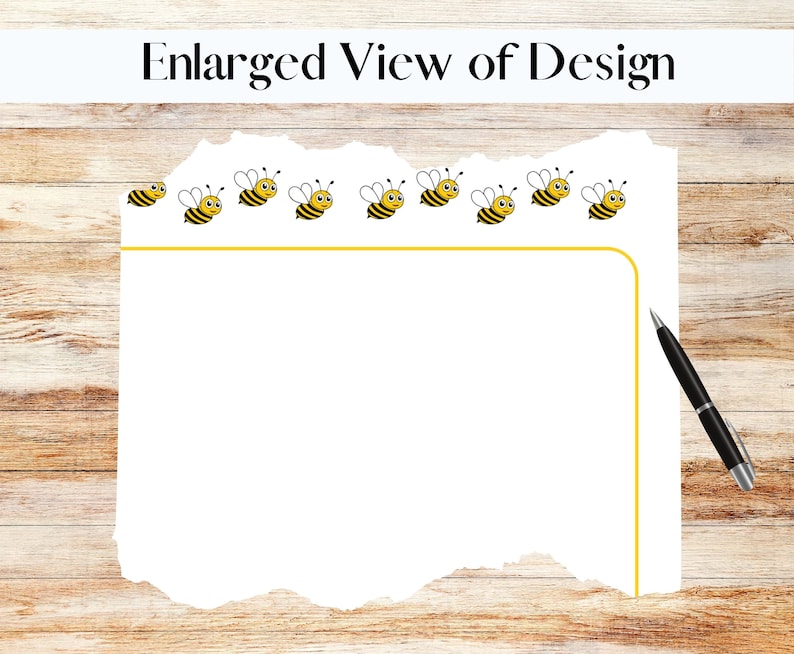 Bees PRINTABLE Stationary Set With Envelope Printable Stationary Paper ...