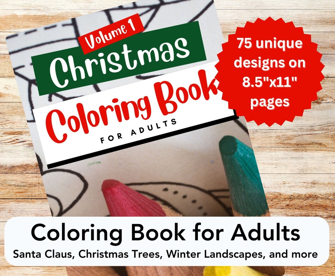 Christmas Coloring Book, Printable Xmas Coloring Book, Santa Claus ...