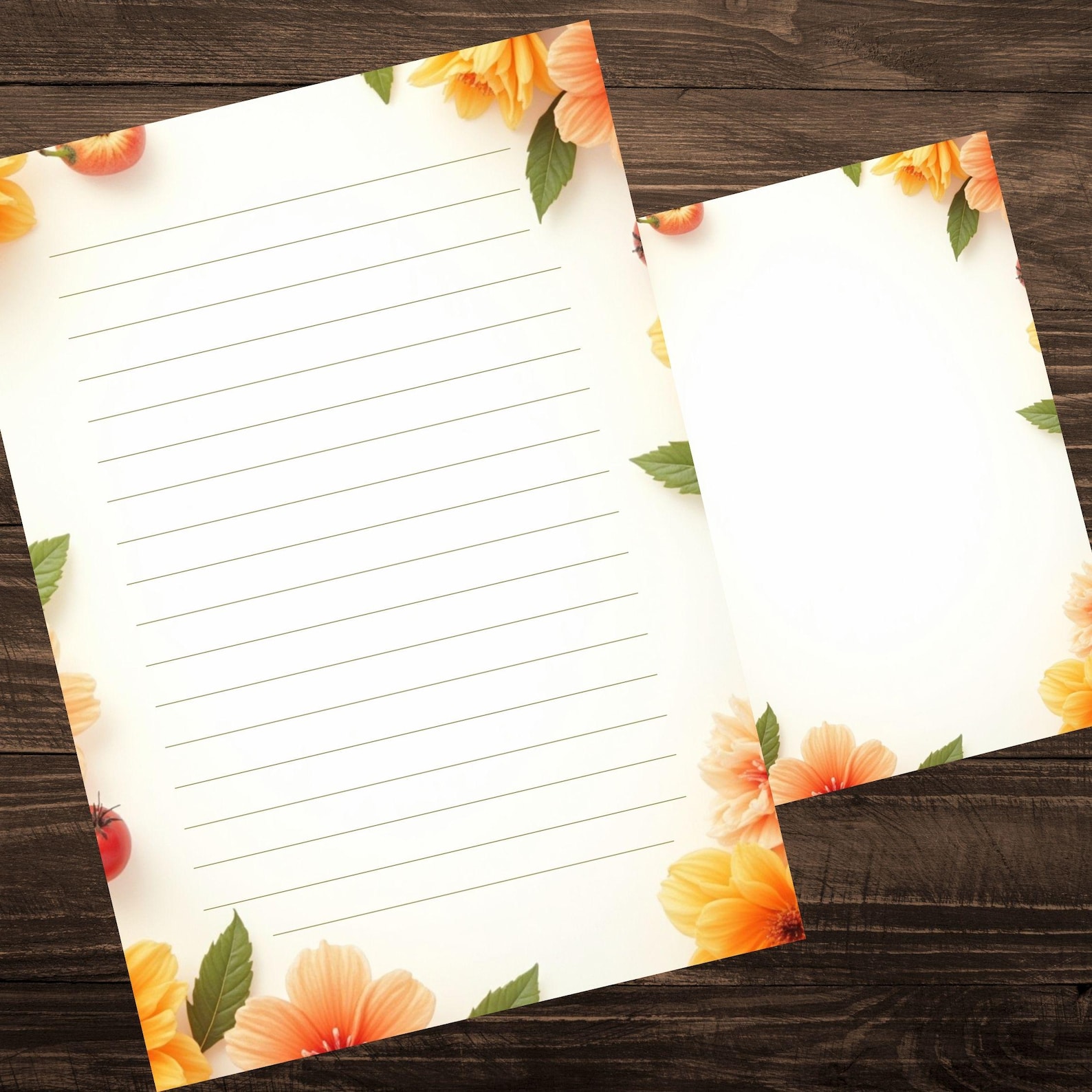 Summer PRINTABLE Stationery Writing Paper Stationary Letter Lined ...
