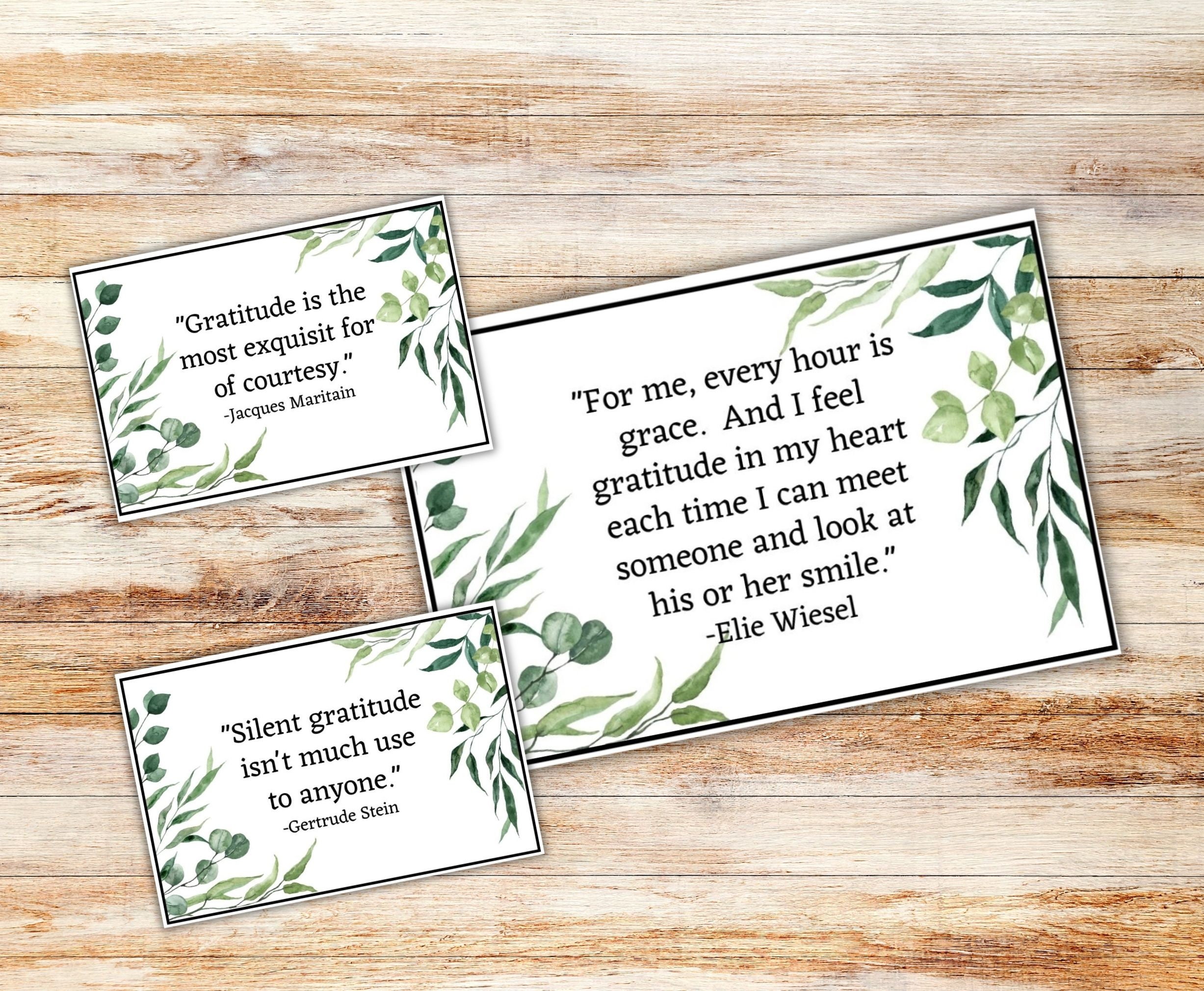 Gratitude Printable Affirmation Cards, Station Cards, Positive Quote ...
