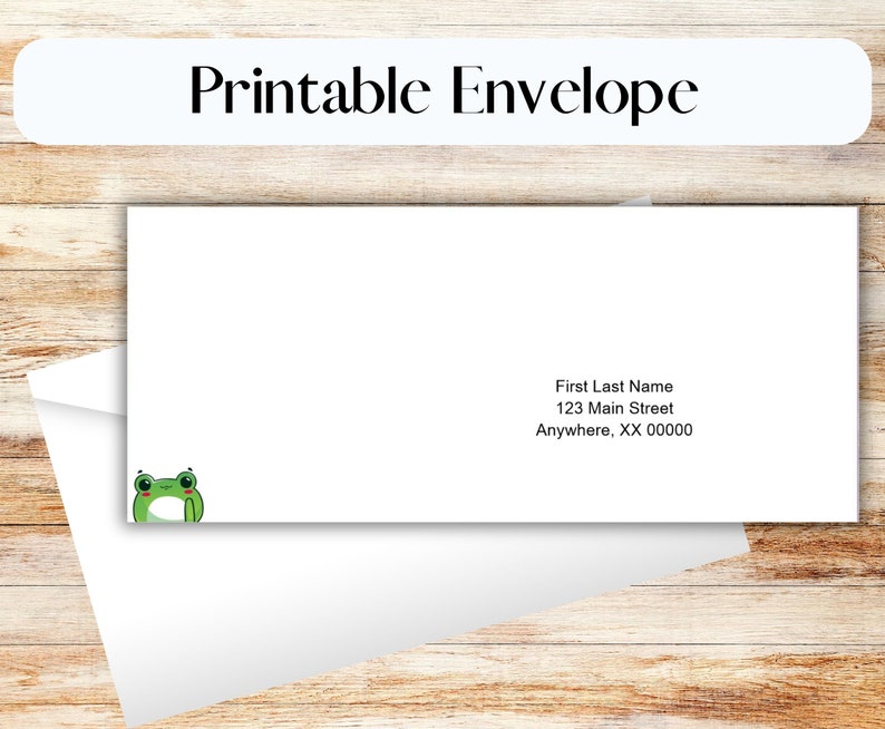 Frog PRINTABLE Stationary Set With Envelope Printable Stationary Paper ...