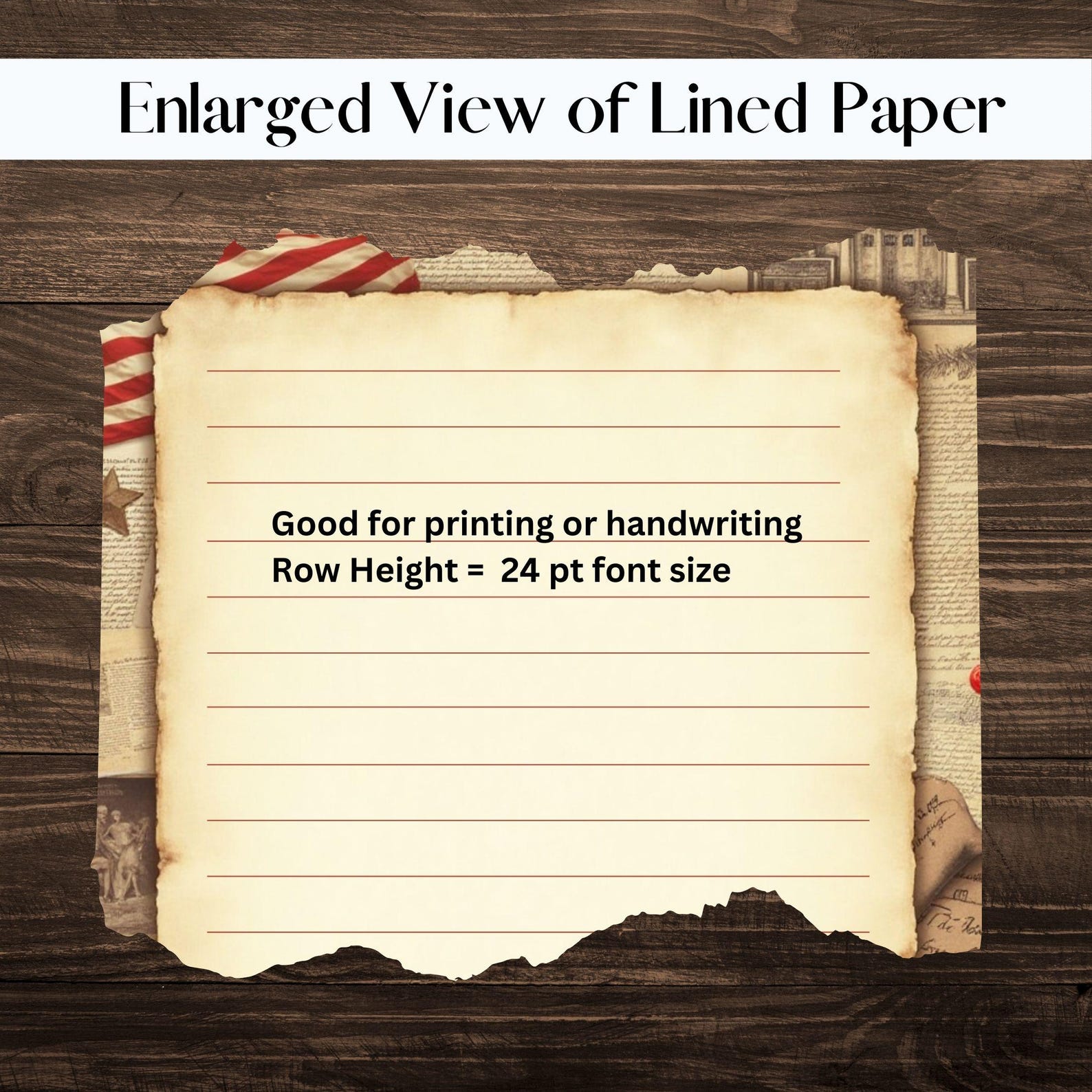Patriotic PRINTABLE Stationery Writing Paper Stationary Lined Unlined ...