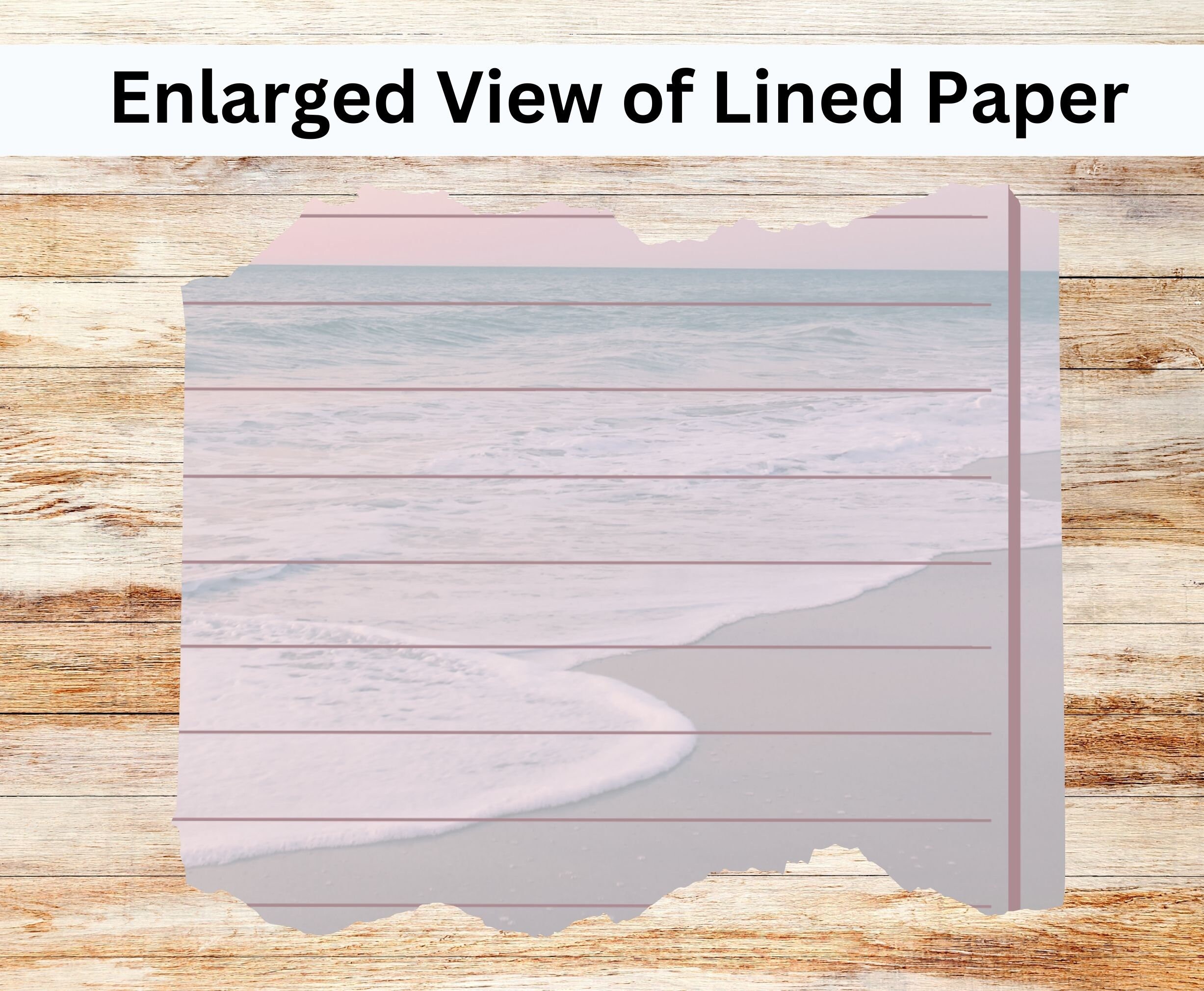 Beach Sunset Printable Stationary Set With Envelope, Writing Paper, US ...