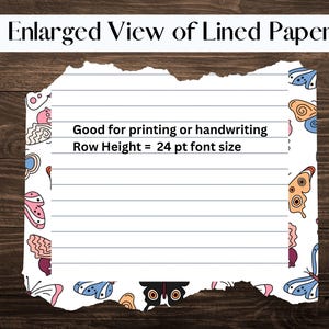Butterflies PRINTABLE Stationery Writing Paper Stationary Letter Lined ...