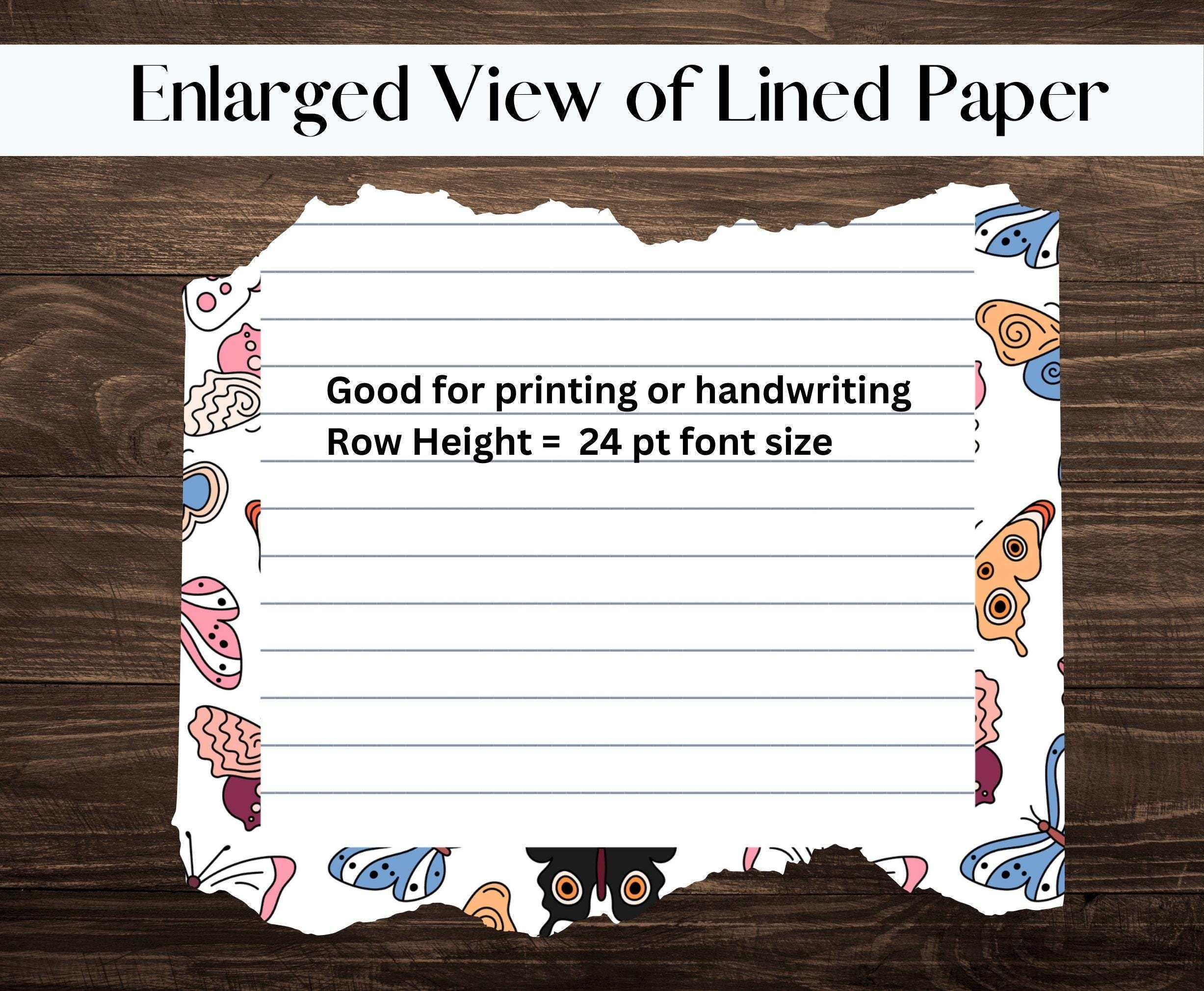 Butterflies PRINTABLE Stationery Writing Paper Stationary Letter Lined ...
