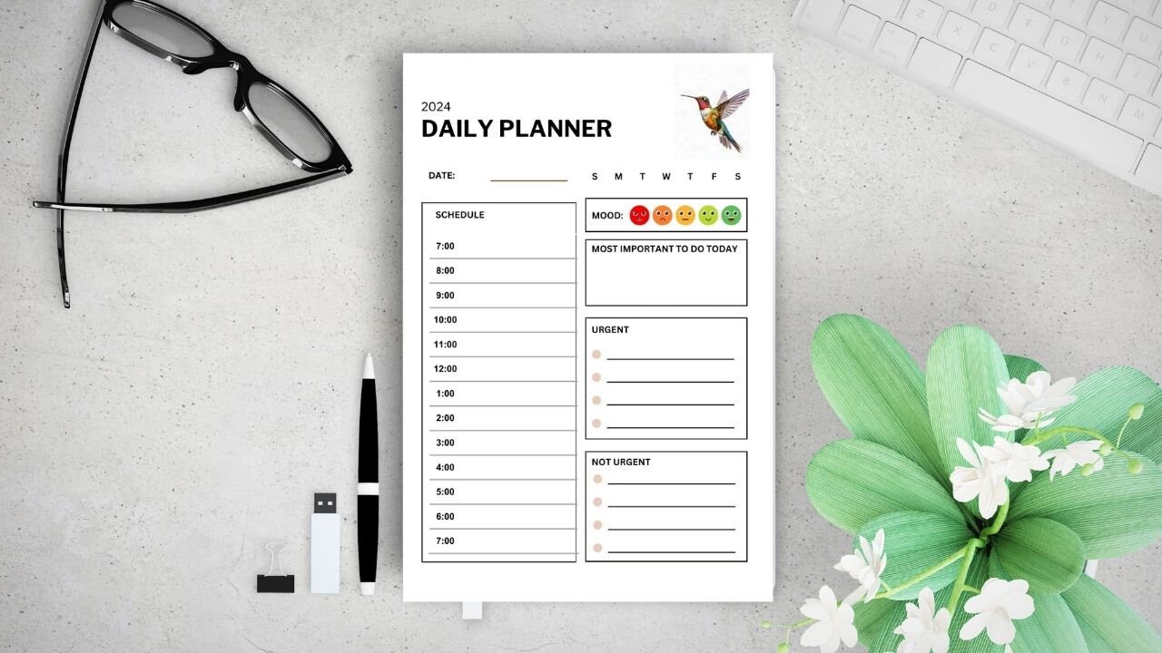 2024 Planner 2024 Calendar 2024 Hummingbird Planner 2024 Calendar ...