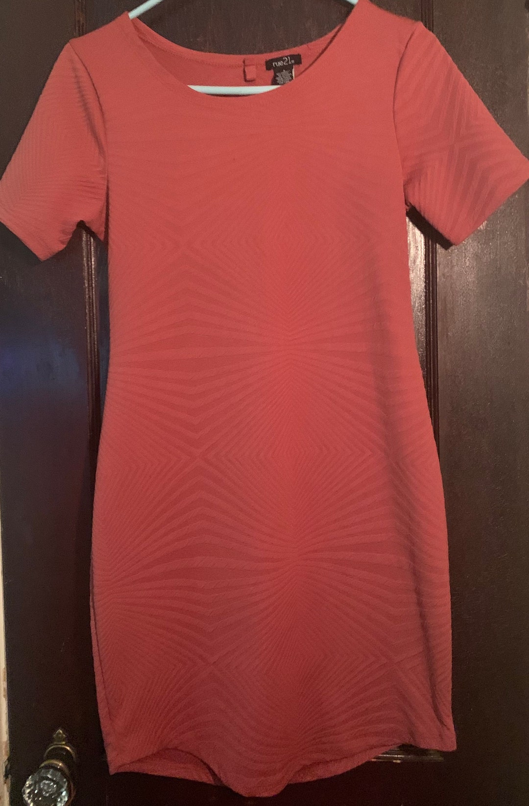 Vintage Hexagon Shapes on This Tangerine Mini Dress ! - Etsy