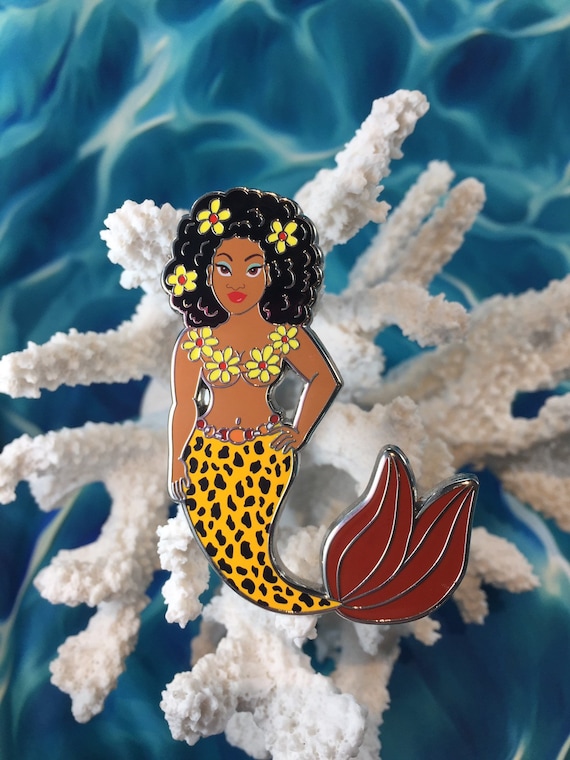 Cheetah Mermaid Pin medium-dark Skin Tone Variation - Etsy