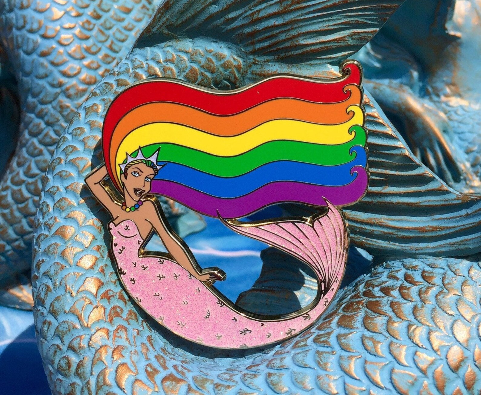 Pride Flag Mermaid Pin pink Tail - Etsy Ireland