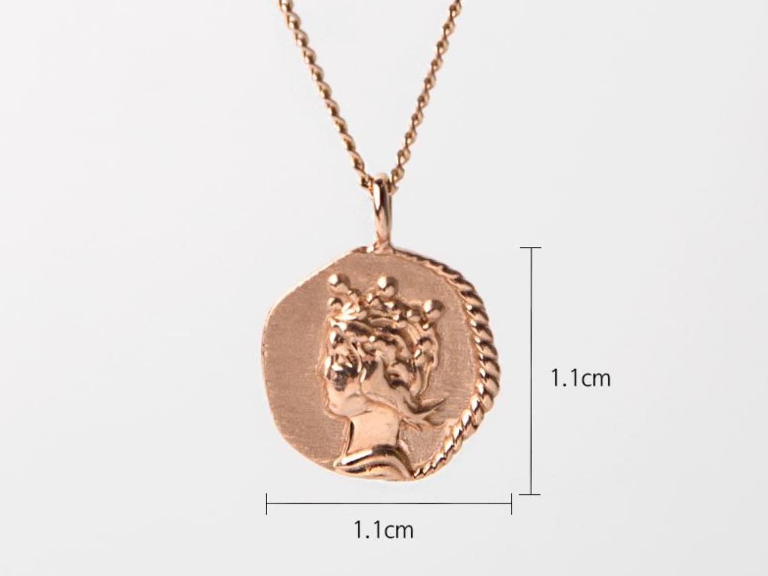 Queen Elizabeth Antique Coin Pendant Solid 14k Gold Necklace | Etsy